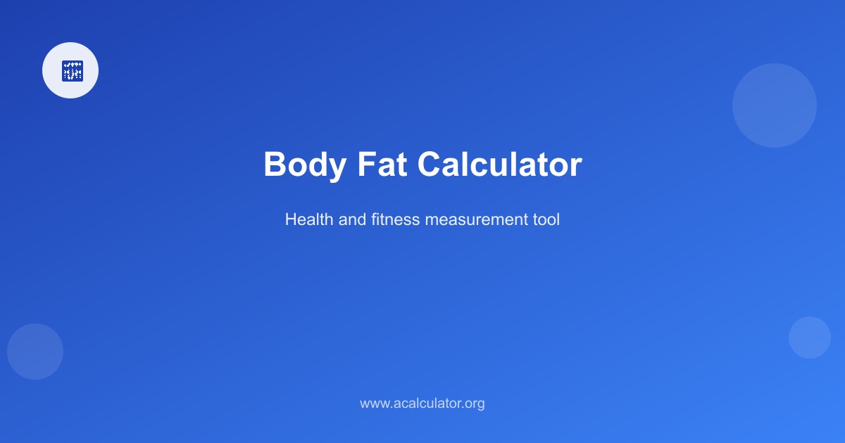 Body Fat Calculator | Health Calculators | www.acalculator.org