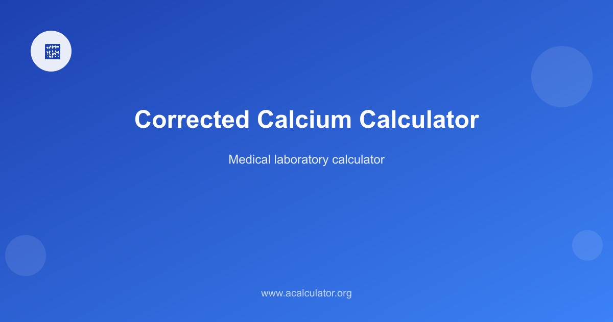 Corrected Calcium Calculator | Health Calculators | www.acalculator.org